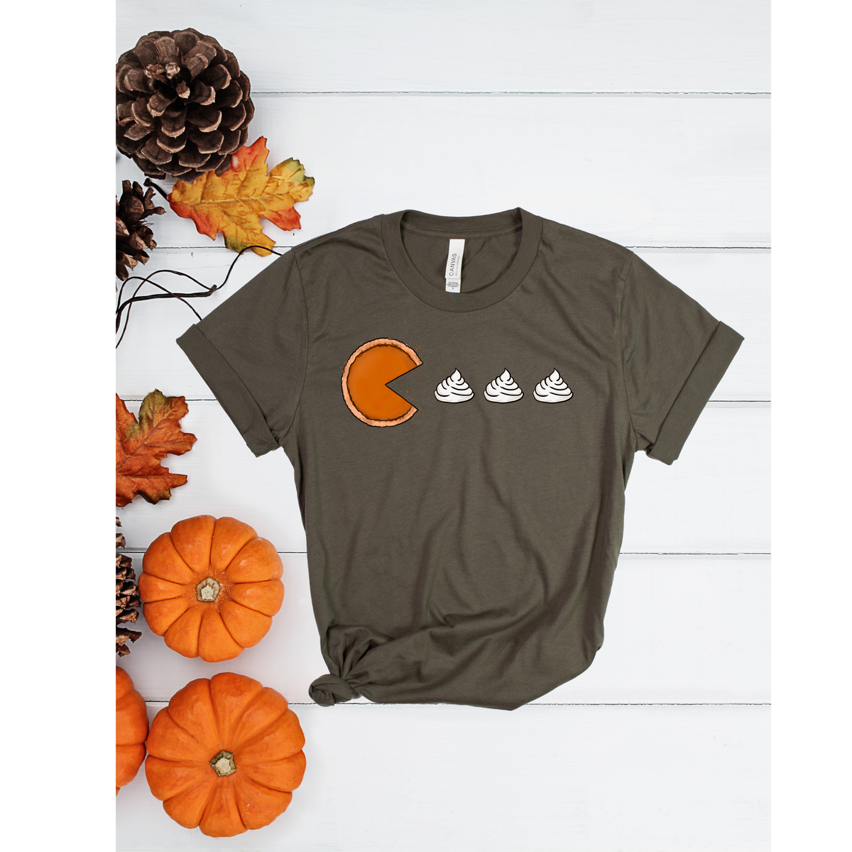 Pac Man Inspired Pumpkin Pie Thanksgiving Graphic Tee – Pear Tree Boutique